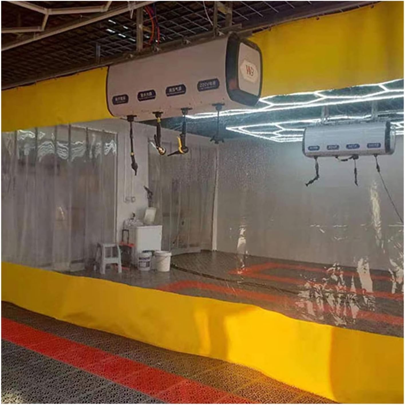 Amazon.com: TOYTAG Heavy-Duty Transparent Sliding Curtains, Car Wash ...