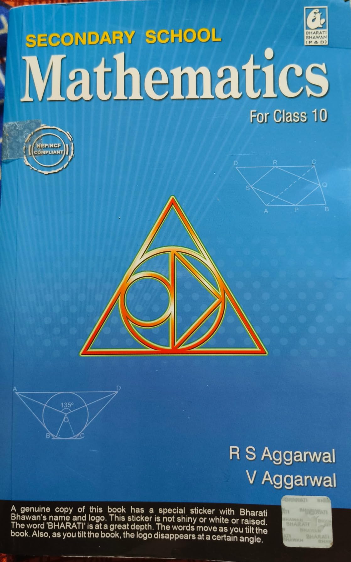 Secondary School Mathematics for Class 10 - CBSE - by R.S. Aggarwal ...