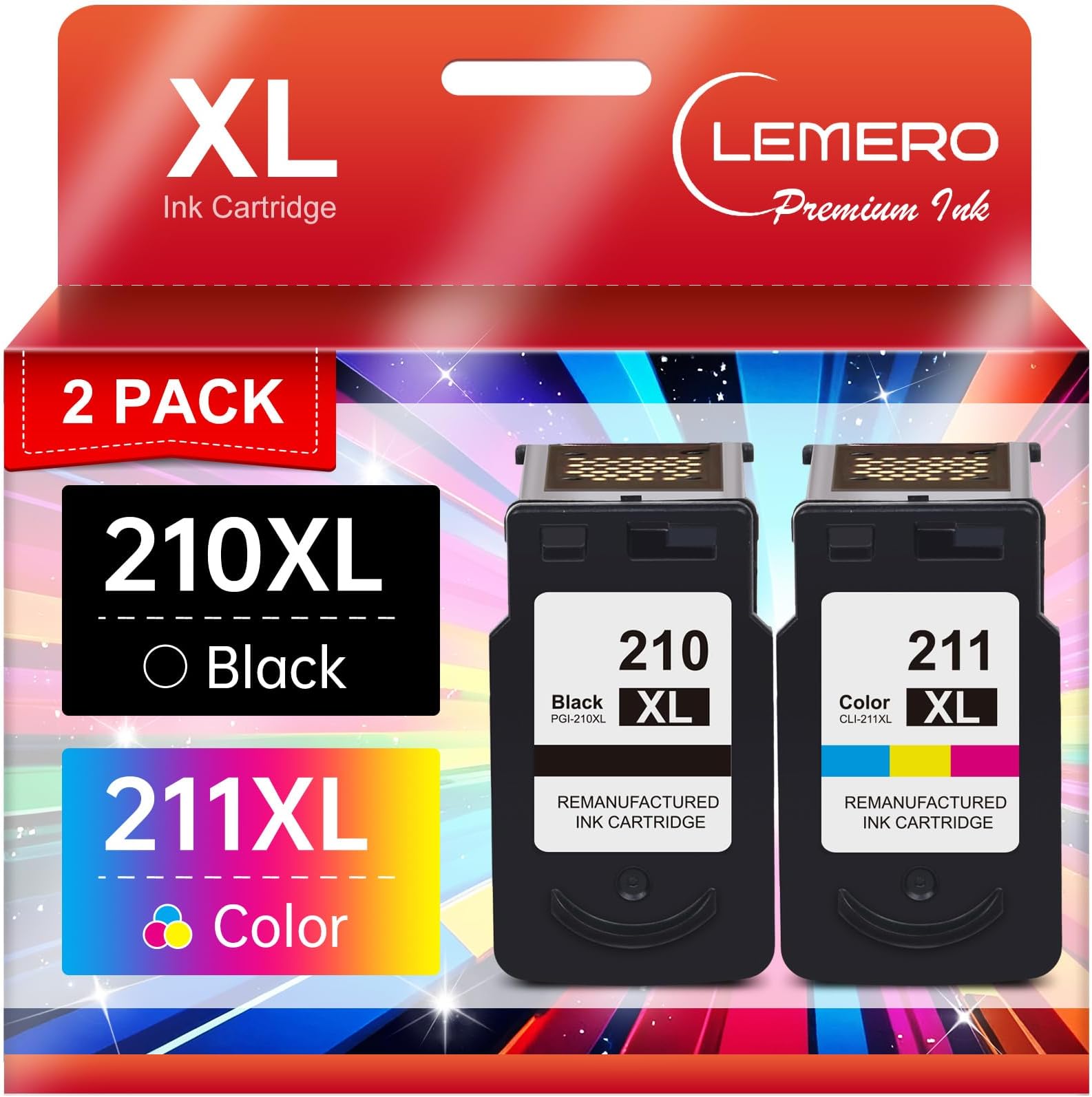 Amazon.com: LEMERO PG-210XL CL-211XL Remanufactured Ink Cartridges ...