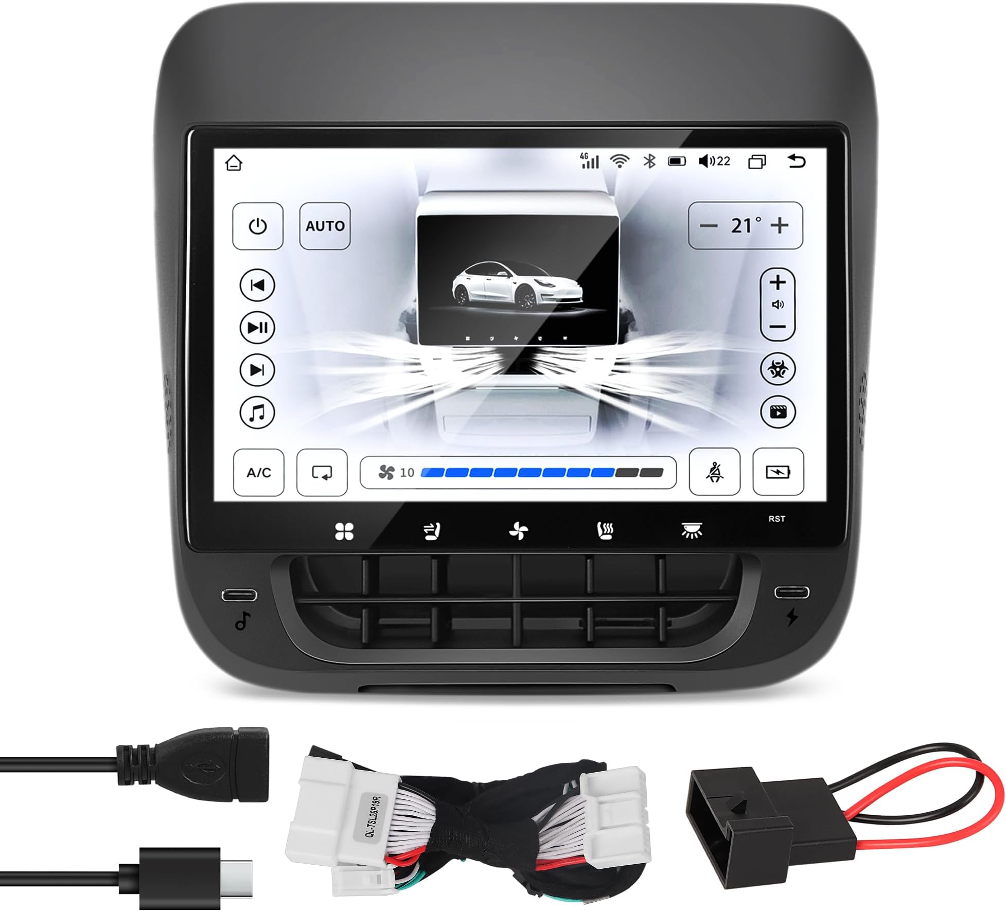 Amazon.com: Tlyard Rear Seat Display for Tesla Model 3 Y LCD Screen AC ...