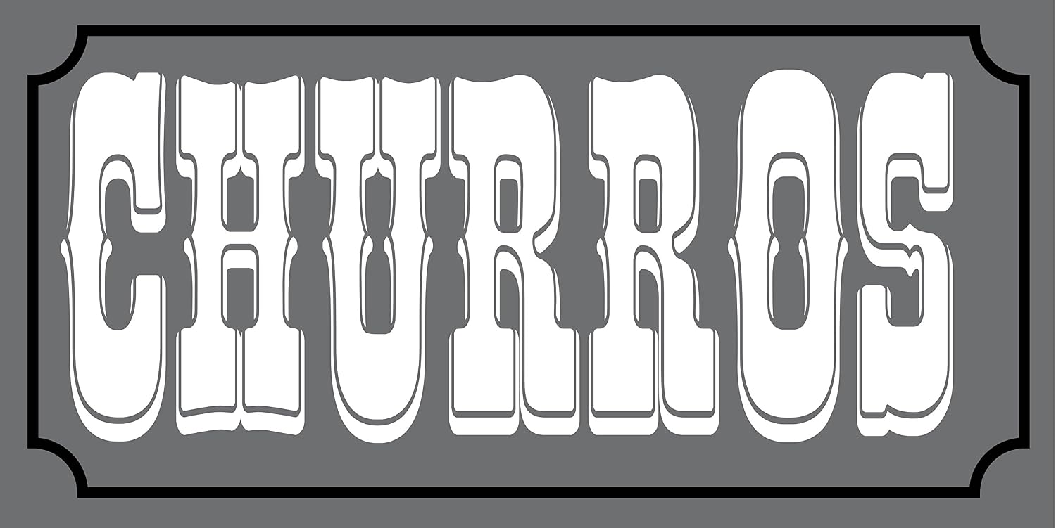 Amazon.com: Pre-Printed - Churros Banner - Solid - Gray (6' x 3 ...