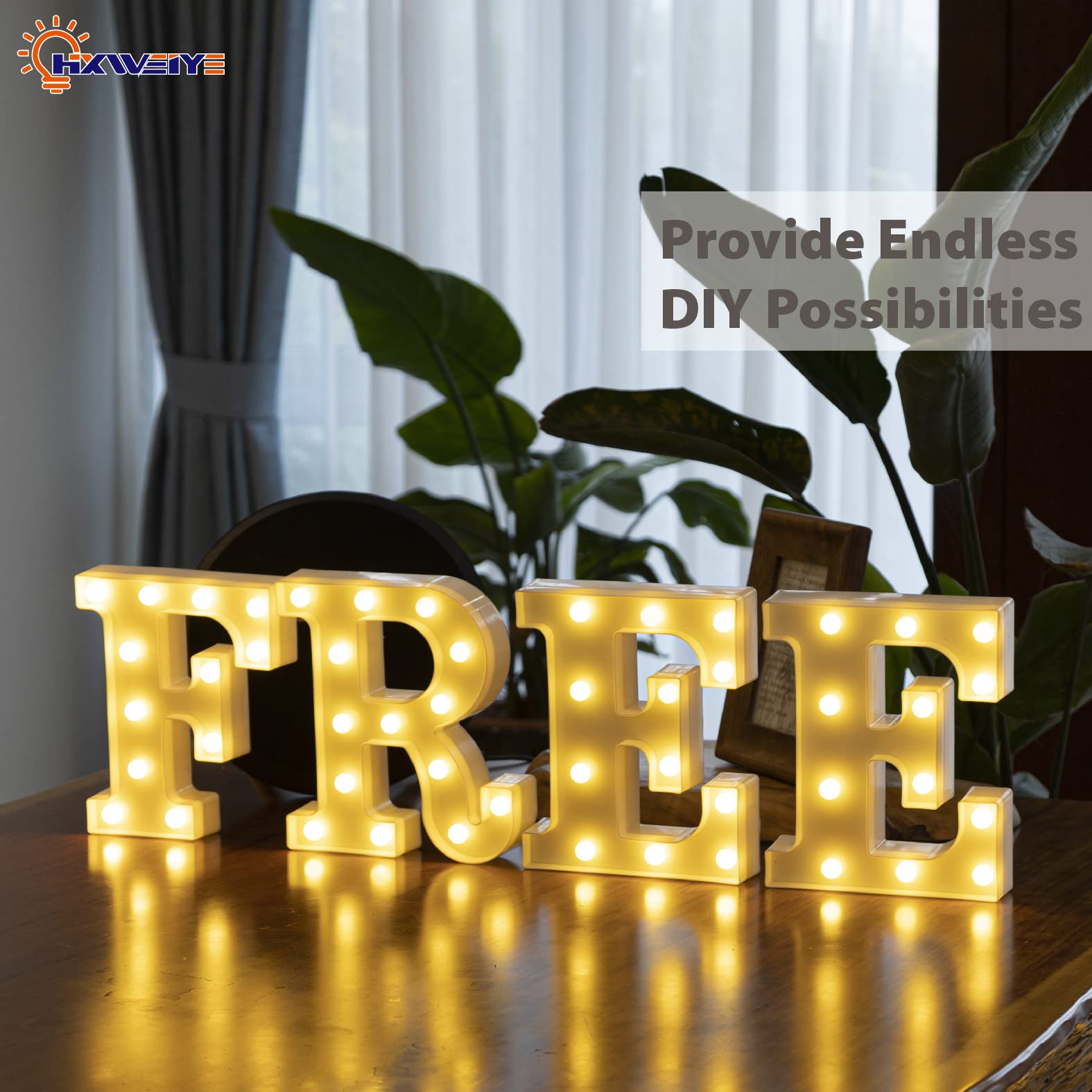 Snapklik.com : LED Marquee Letters Lights Sign F, 26 Alphabet Light Up ...