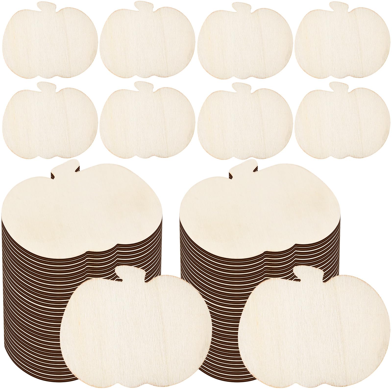 Amazon.com: Blulu 144 Pcs Thanksgiving Wooden Pumpkin Cutouts ...