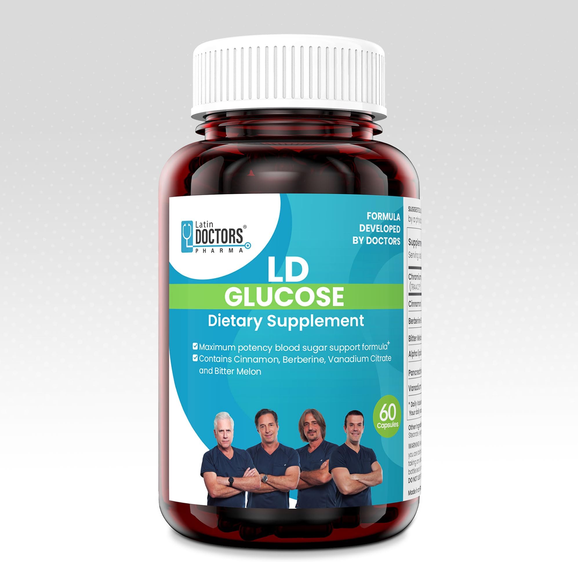 Amazon.com: Latin Doctors Glucose Support Berberine Supplement, Natural ...