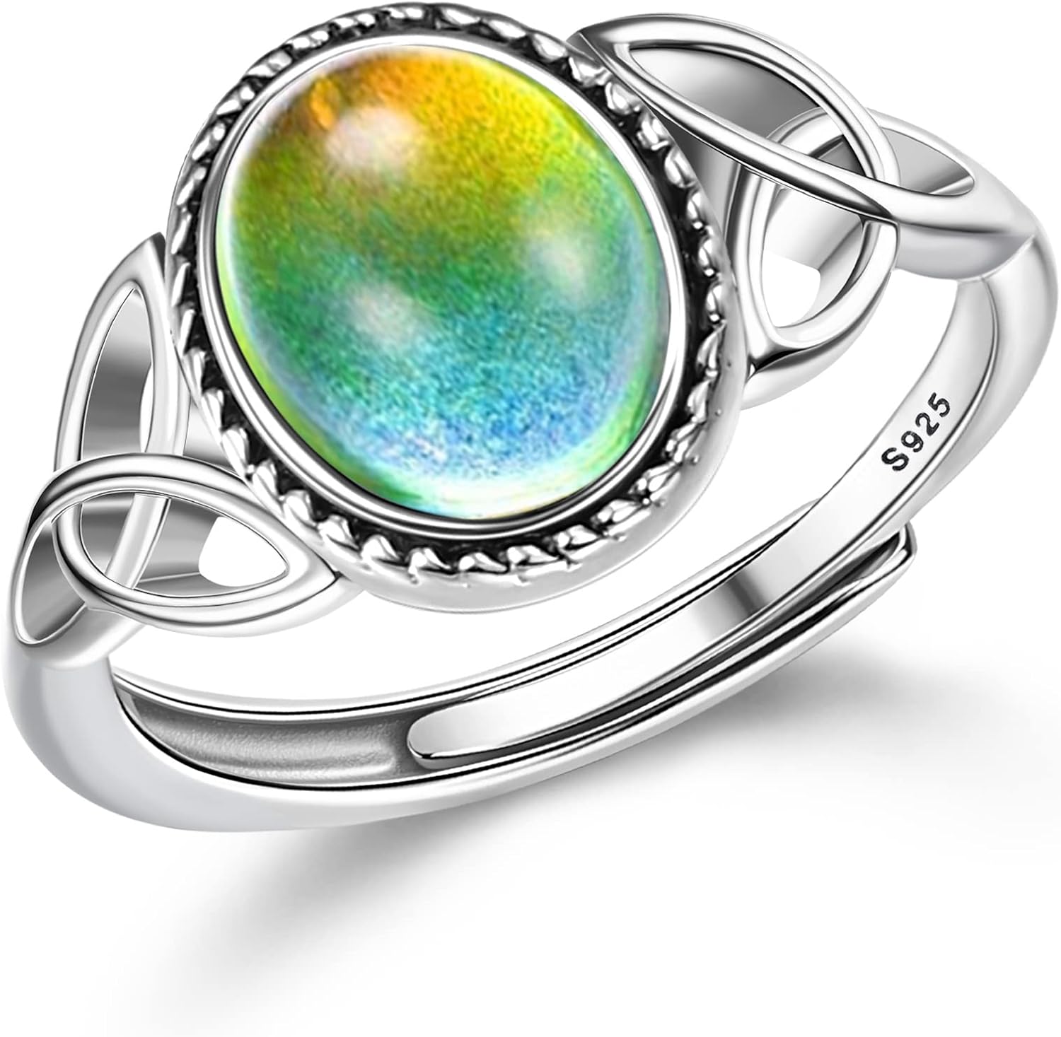 KALVICA 925 Sterling Silber Ringe für Damen Temperatur Emotion Ringe Farbwechsel Ringe ...