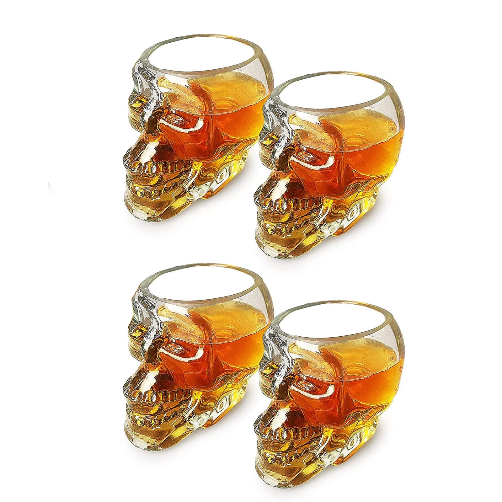 Amazon.com | The Wine Savant Skull Shot Glasses 3oz Skull Glasses 3" H ...