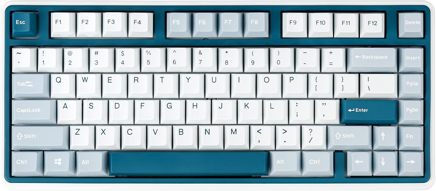 Amazon.com: Varmilo Minilo VXB81 Bluebell 75% Bluetooth White LED ...