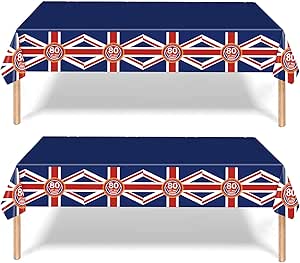 137 * 274cm Union Jack Flag Table Covers for Liberation Day,2Pcs Ve Day ...