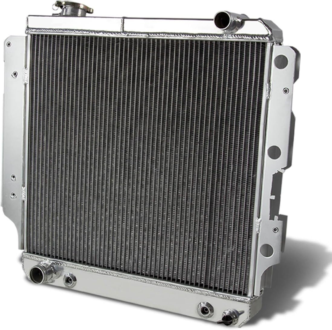 Amazon.com: DNA Motoring RA-JEEP87-3 Aluminum Racing Radiator,Metallic ...