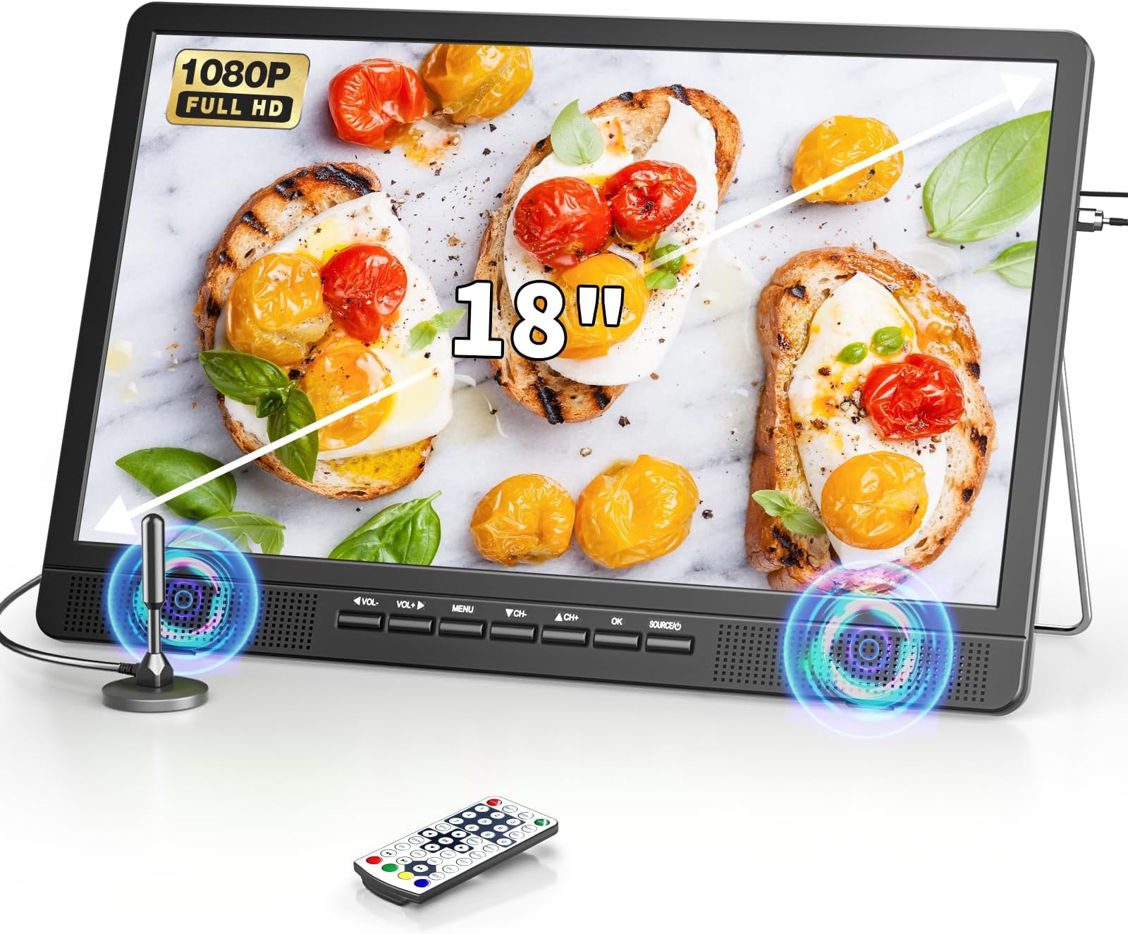 Amazon.com: NORTHING 19 Inch Portable TV with Antenna, 1080P LED Small ...