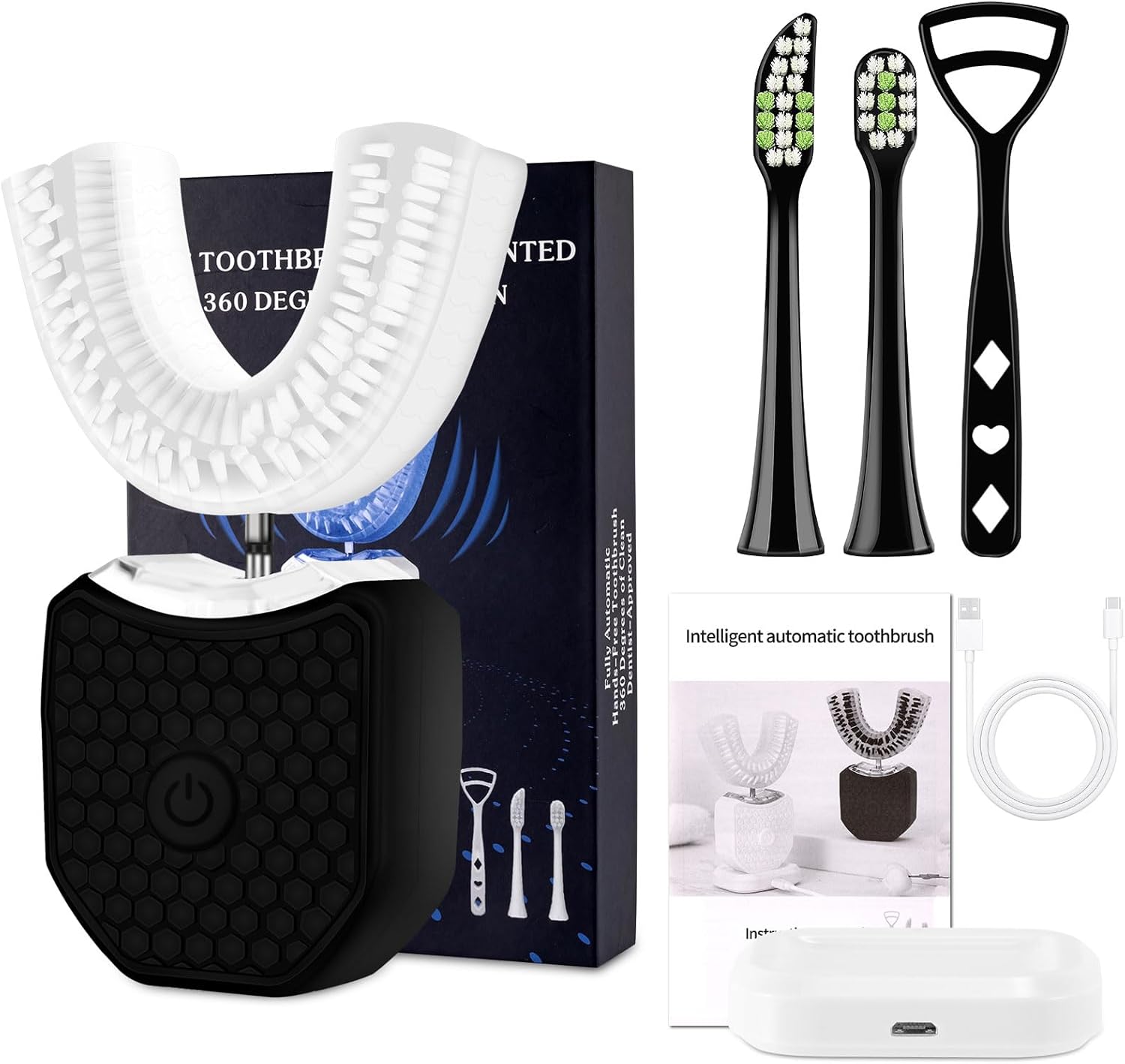 Ultrasonic Toothbrush, U-Shaped 360° Automatic Toothbrush Upgrade ...