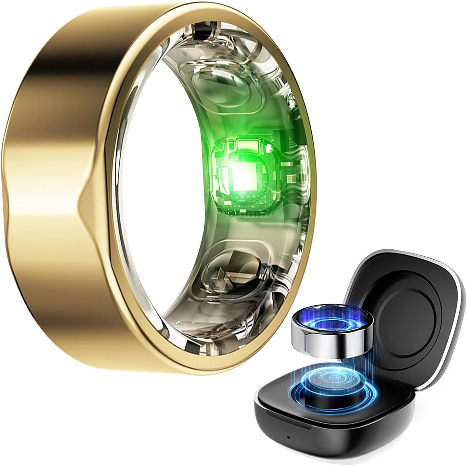 Amazon.com: ZHIBIMOI Smart Health Ring, Wearable Finger Smart Ring ...