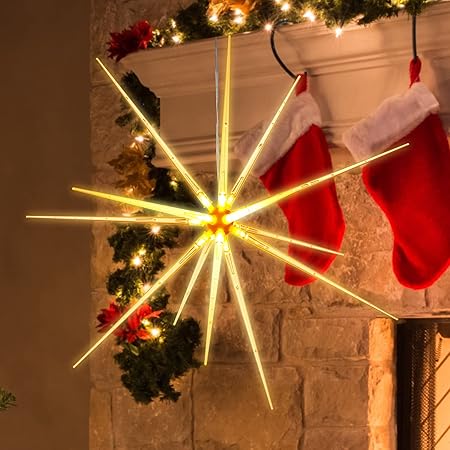 Amazon.com: 200LED Hanging Sphere Lights, Battery Operated Starburst ...