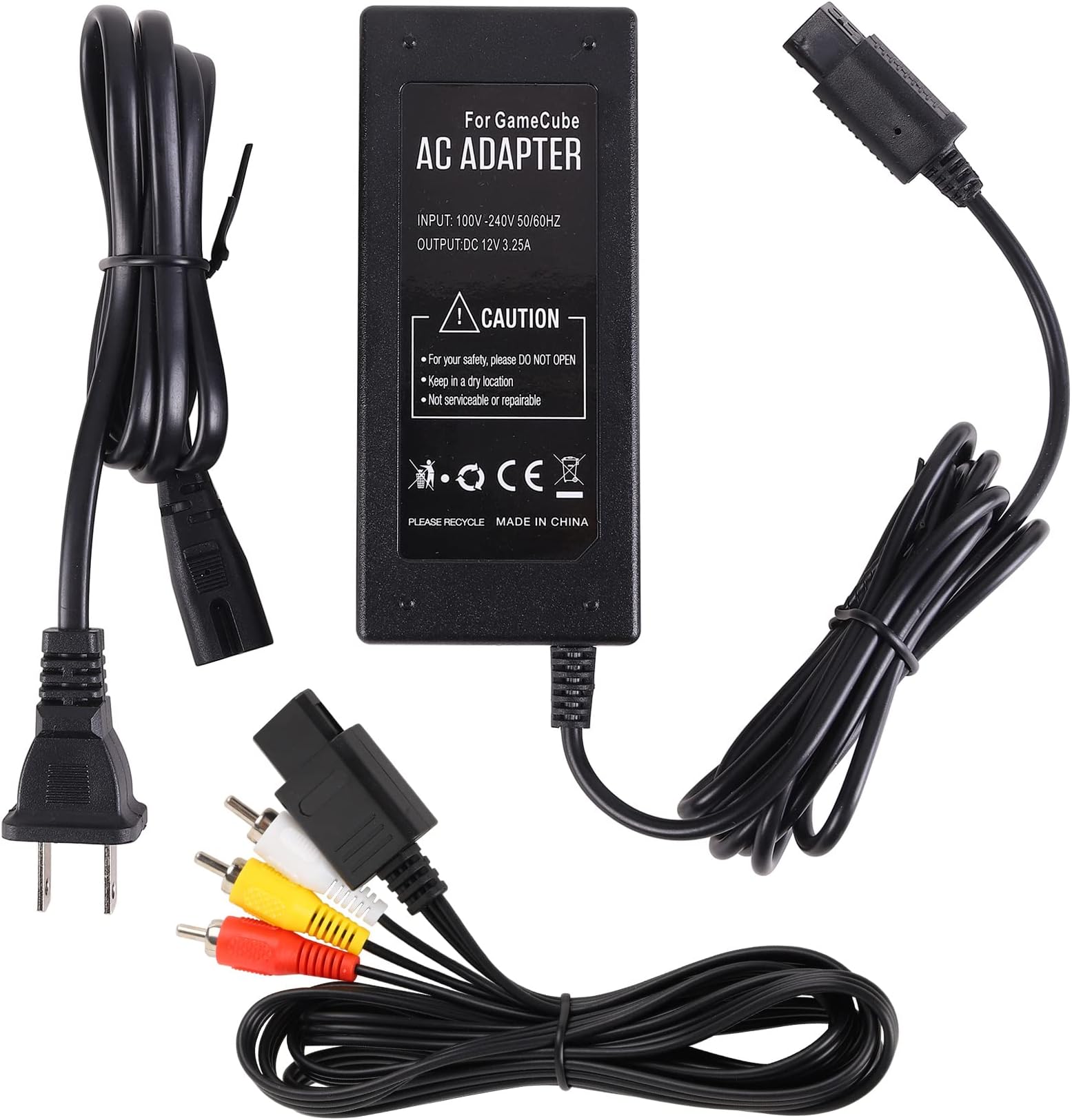 Amazon.com: 9V 0.85A Power Supply and AV Cable, DC Power Cord and Audio ...