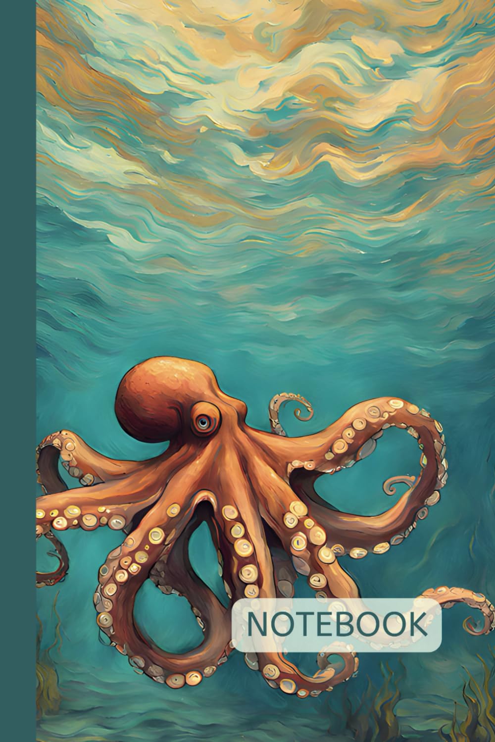 Amazon.com: Octopus Notebook: Ocean-Themed Lined Journal | 6"x9" | 120 ...