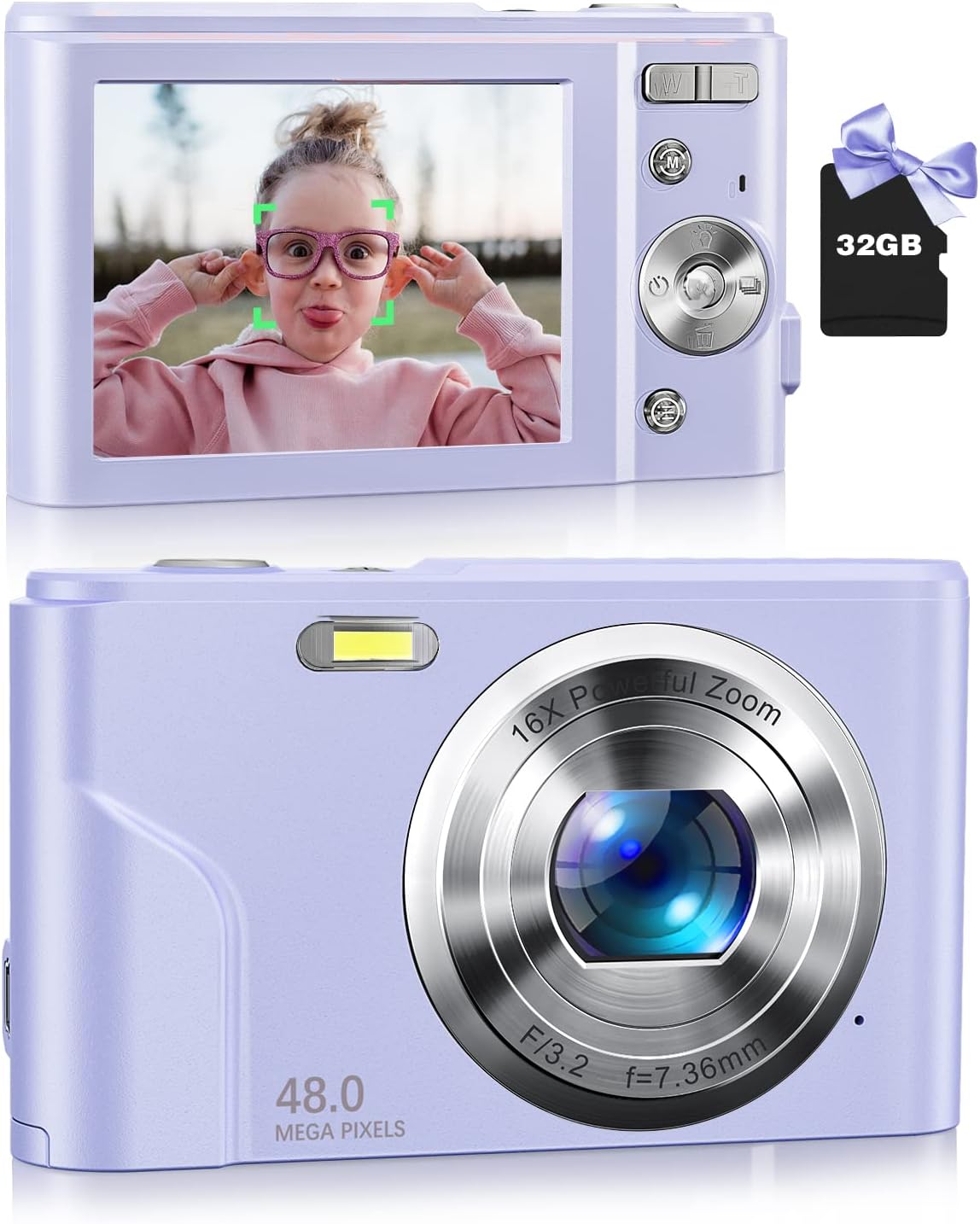 Zostuic - Cámara digital de 48 MP con enfoque automático para niños con ...