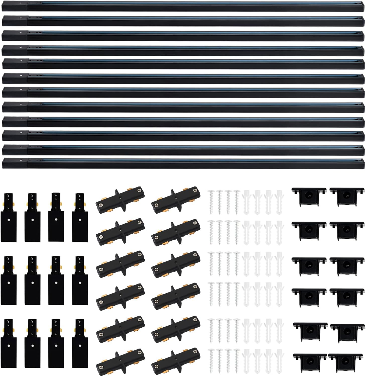 Amazon.com: LRAEMXG 39FT H Track Lighting Rails Black, H Type Track ...