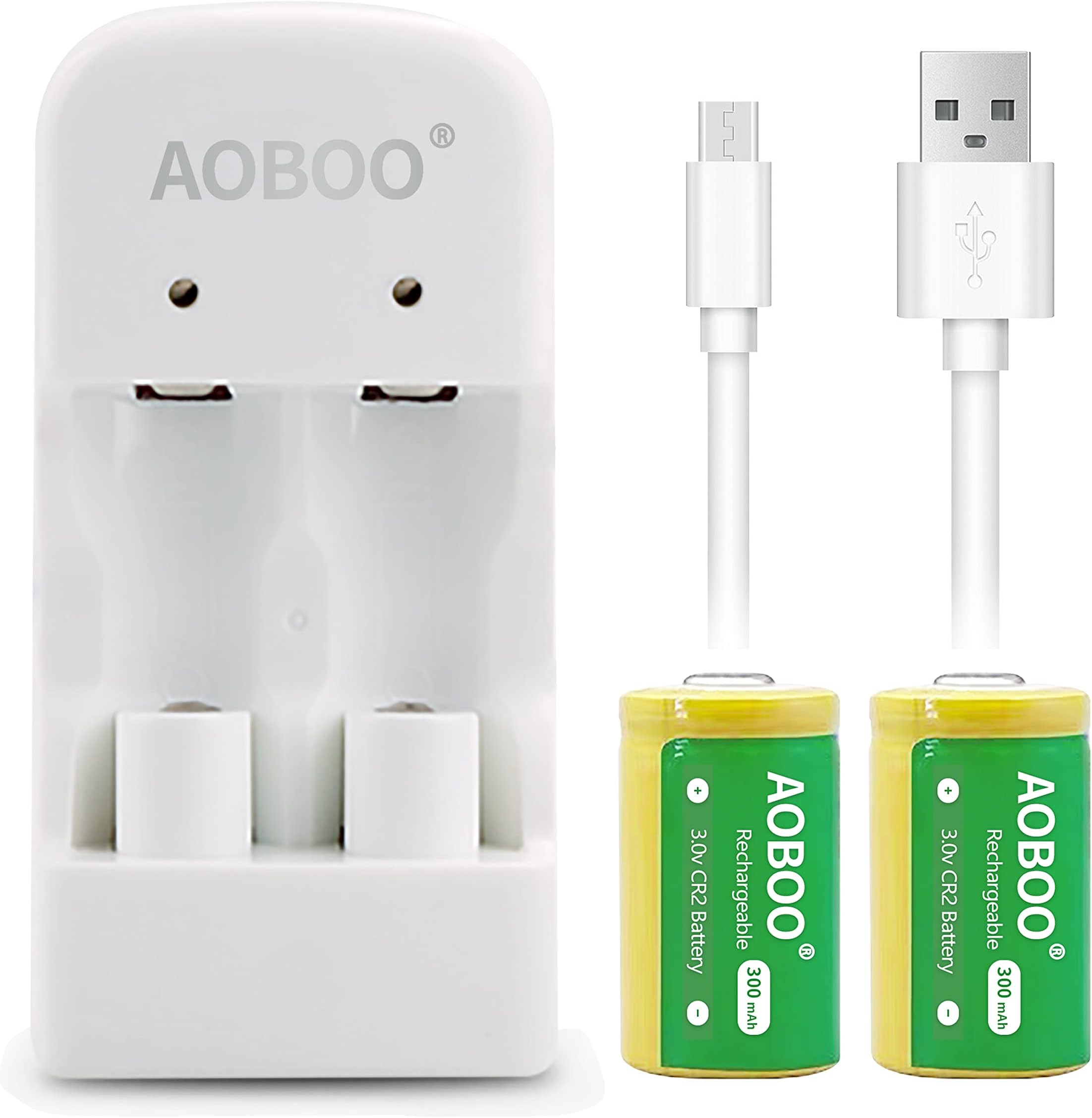 Amazon.com: USB CR2 3.0V Charger Set CR2 3V Camera Battery CR15H270 USB ...