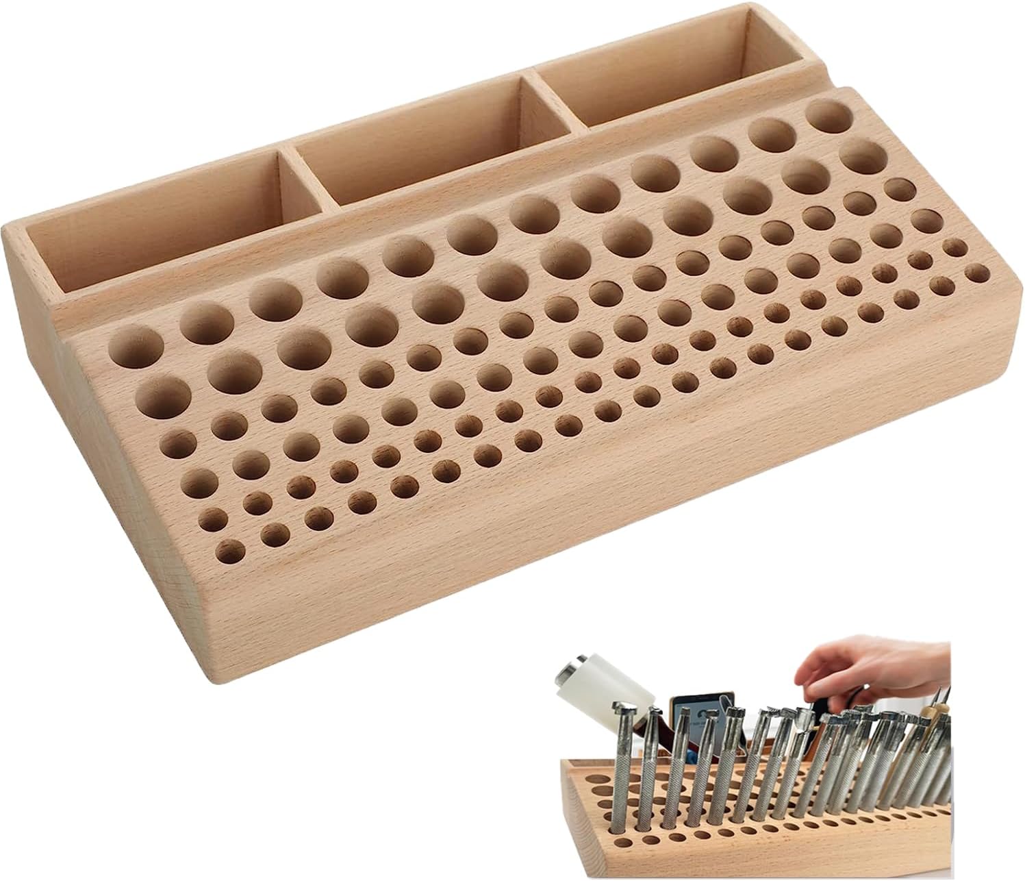 Amazon.com: NahNah Leather Craft Tool Holder, 98 Holes Professional ...