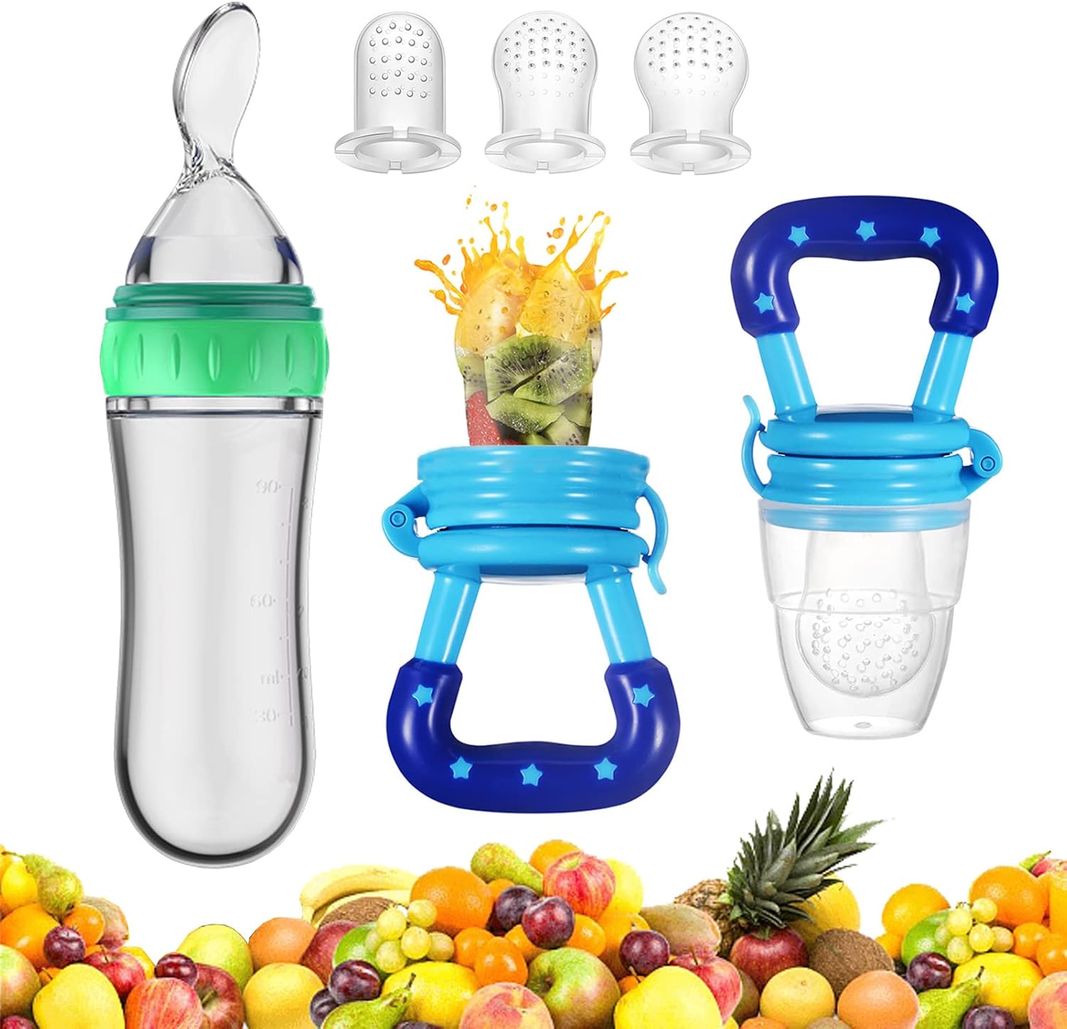 Juego de 2 Chupón Alimentador para Bebé, Alimentador de alimentos para ...