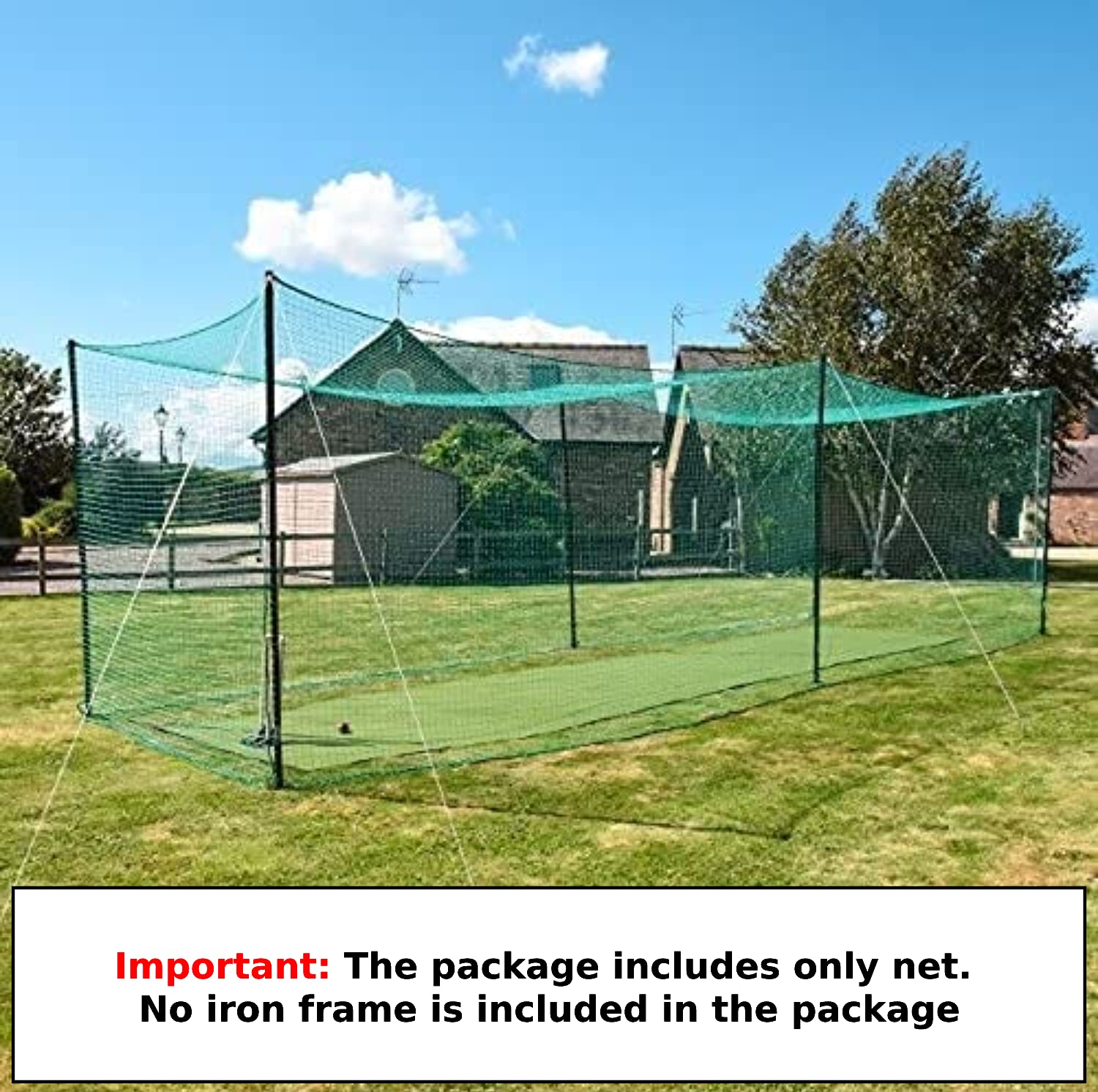Buy AMZ SPORTS NETS Cricket Cage Net (10FT x 30FT) Batting Practice Net ...