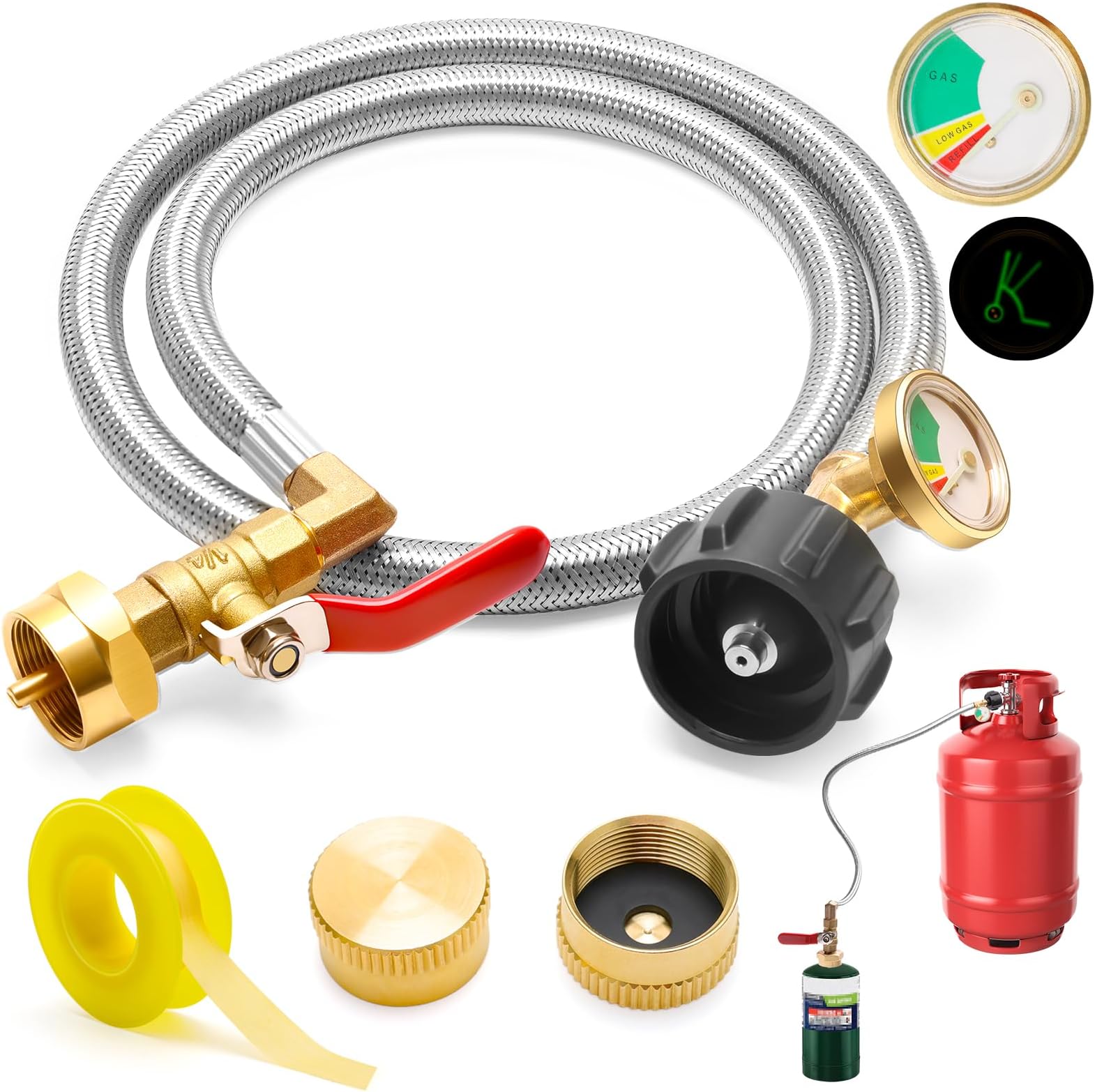 Amazon.com : Propane Refill Adapter for 1 lb. tanks,1lb Propane Tank ...