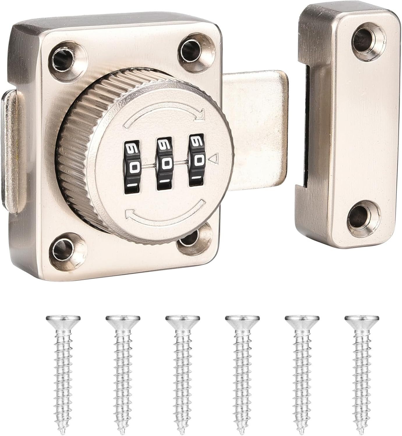 Lpraer Mechanical Keyless Combination Cabinet Lock Security Rotary ...