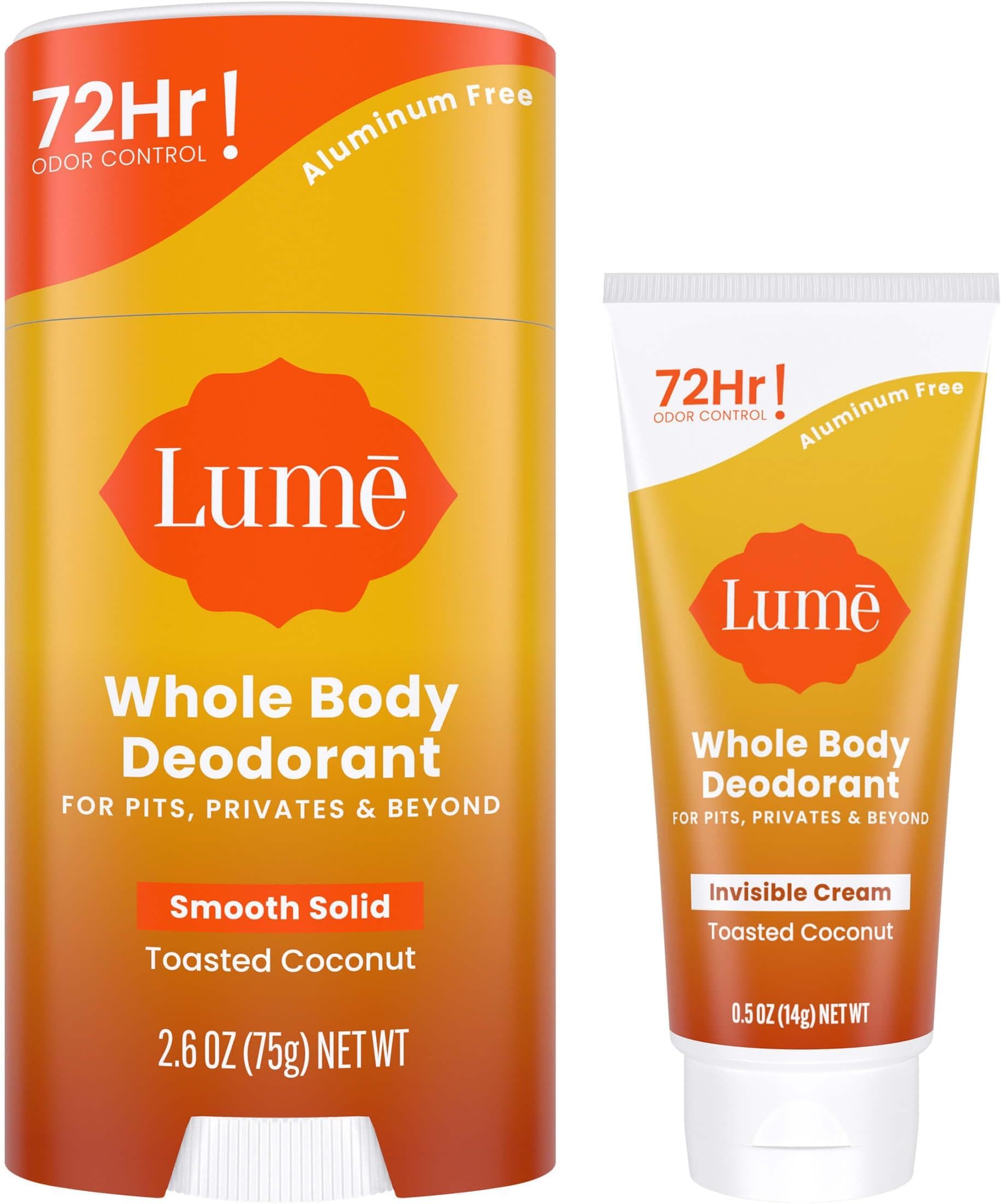 Amazon.com : Lume Whole Body Deodorant - Invisible Cream Tube Mini and ...