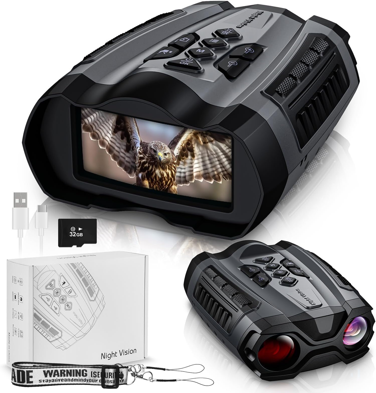 Amazon.com: 4K Digital Night Vision Goggles Binoculars for Total ...