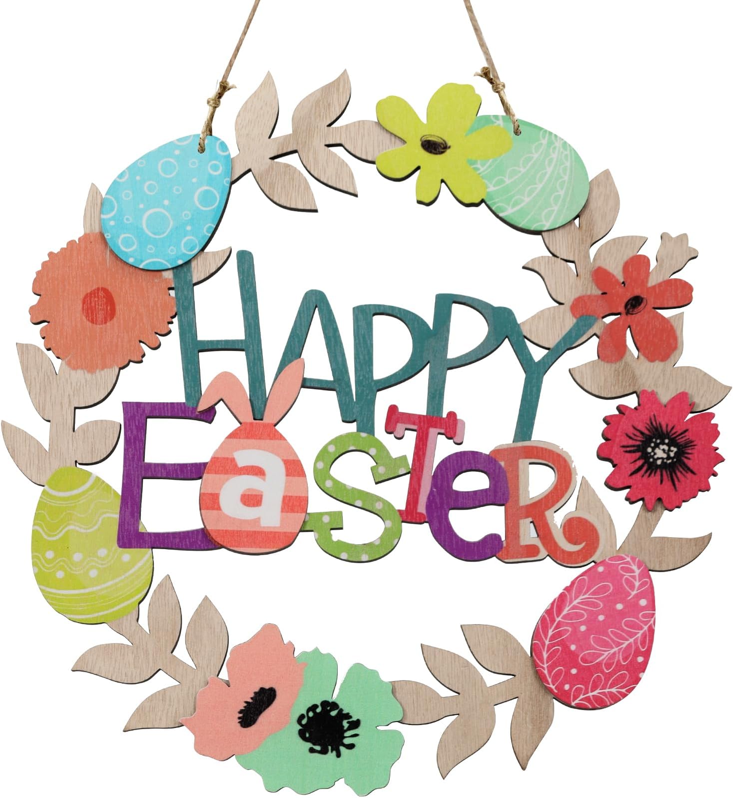 Amazon.com: Easter Wreaths for Front Door, Bunny Door Wreaths Bunny ...