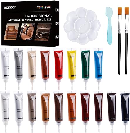 Amazon.com: 18 Colors Leather Repair Kit for Furniture and Vinyl Repair ...
