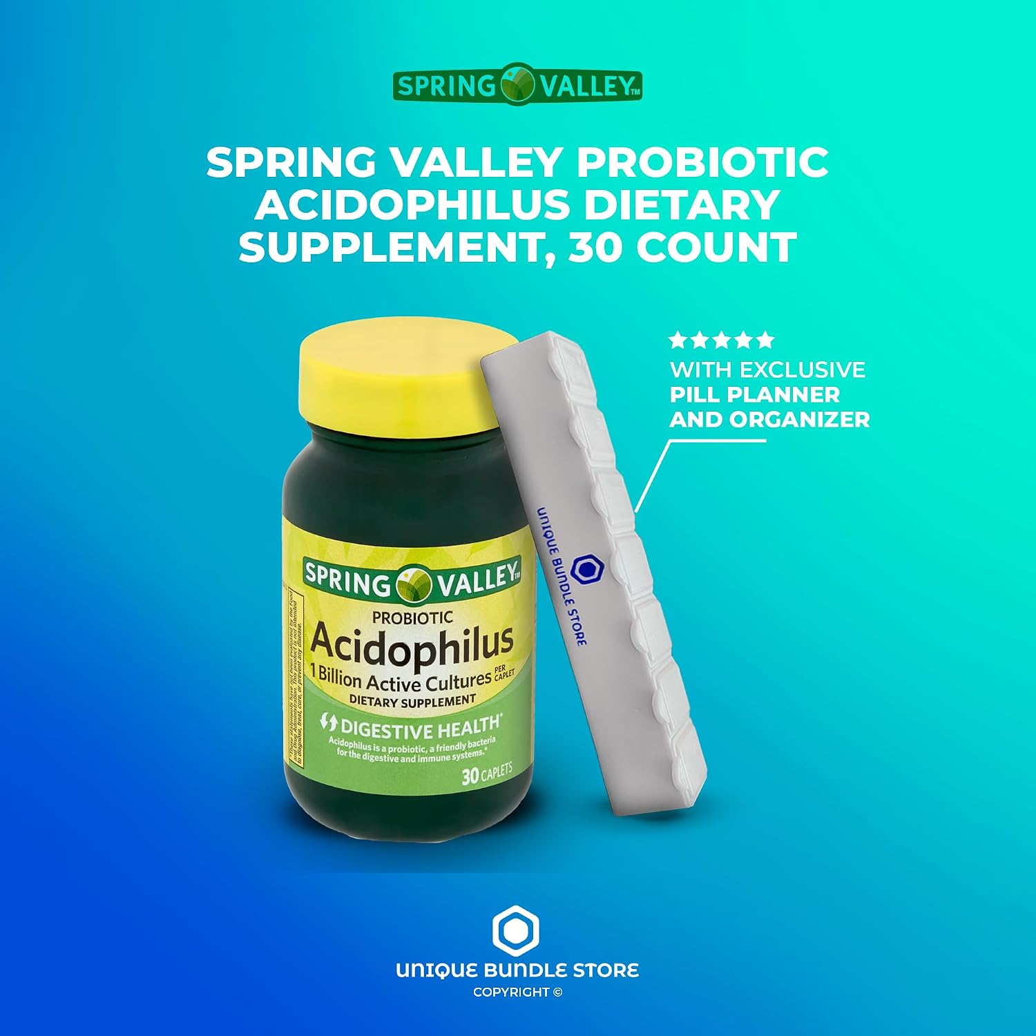 Spring Valley, Probiótico Acidophilus, suplemento dietético de 30 ...
