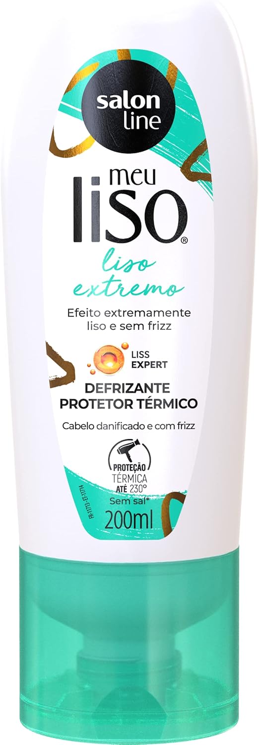Salon Line, Defrizante Protetor Térmico, Meu Liso Extremo, Vegano - Para Cabelos Lisos Naturais ...