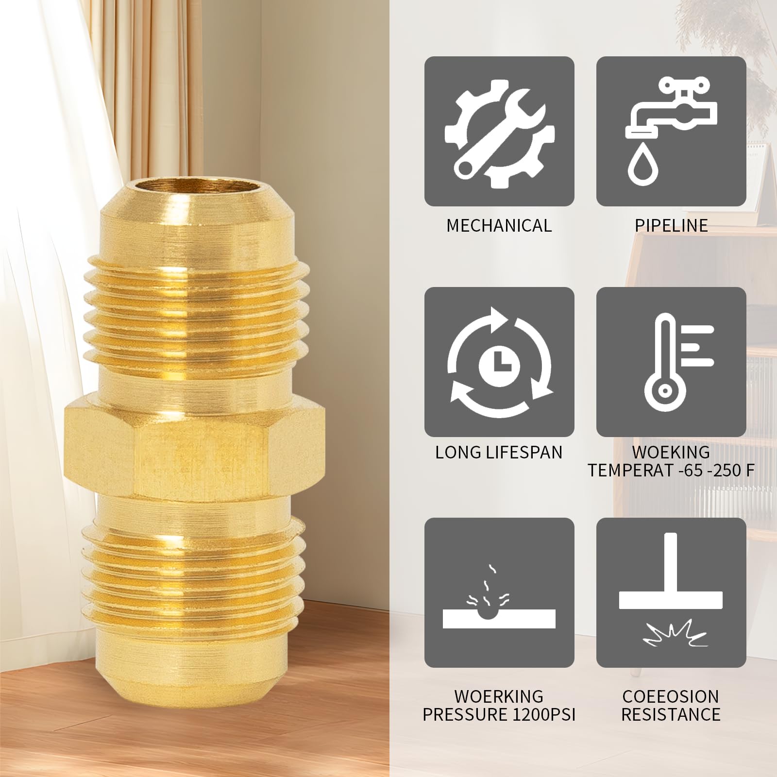 Snapklik Chillwaves Brass Flare Tube Fittings 3 8 Male Flare X