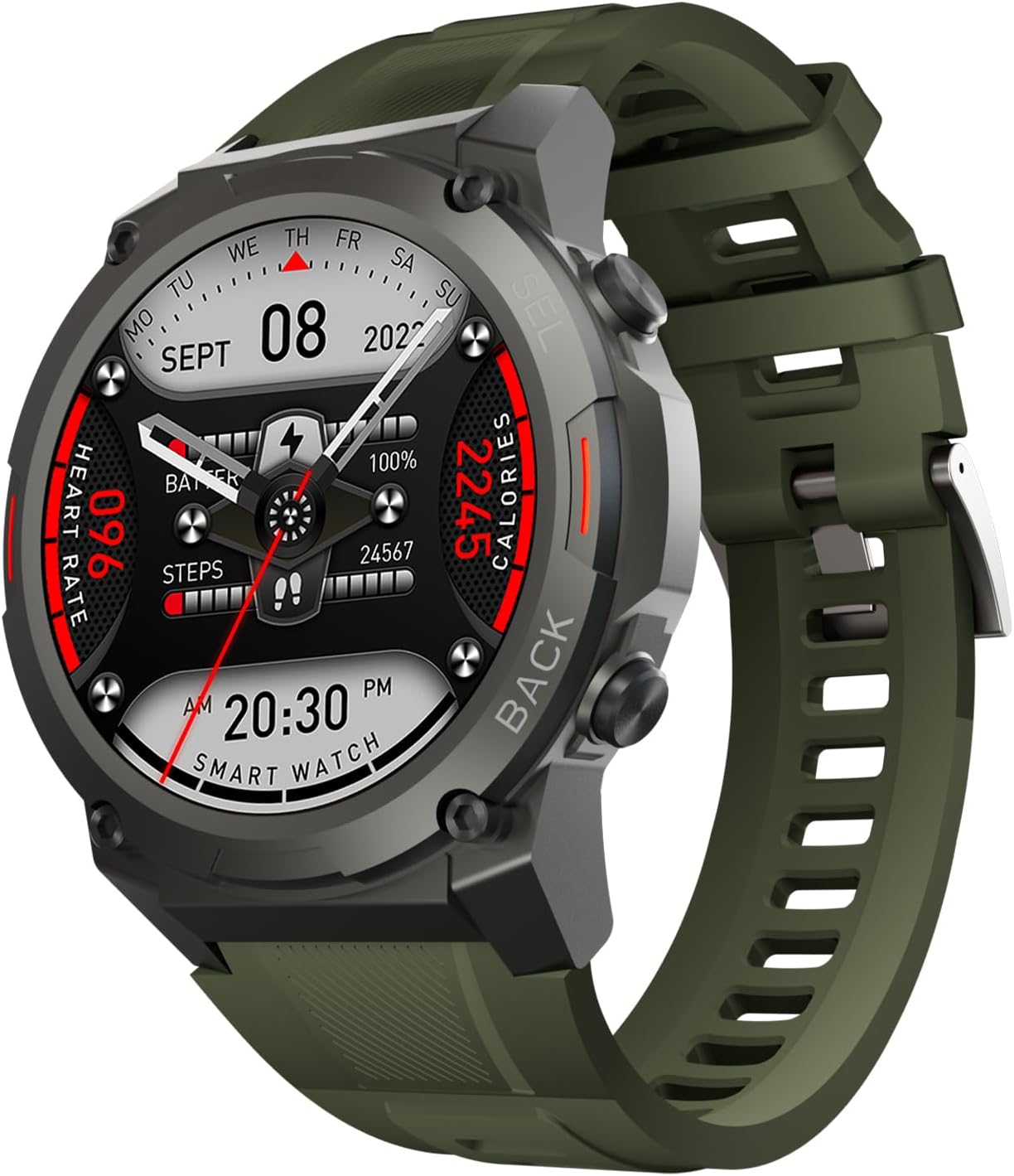 Amazon.in: Buy Promate Xwatch-S19 Rugged Smart Watch for Men, 1.95 ...