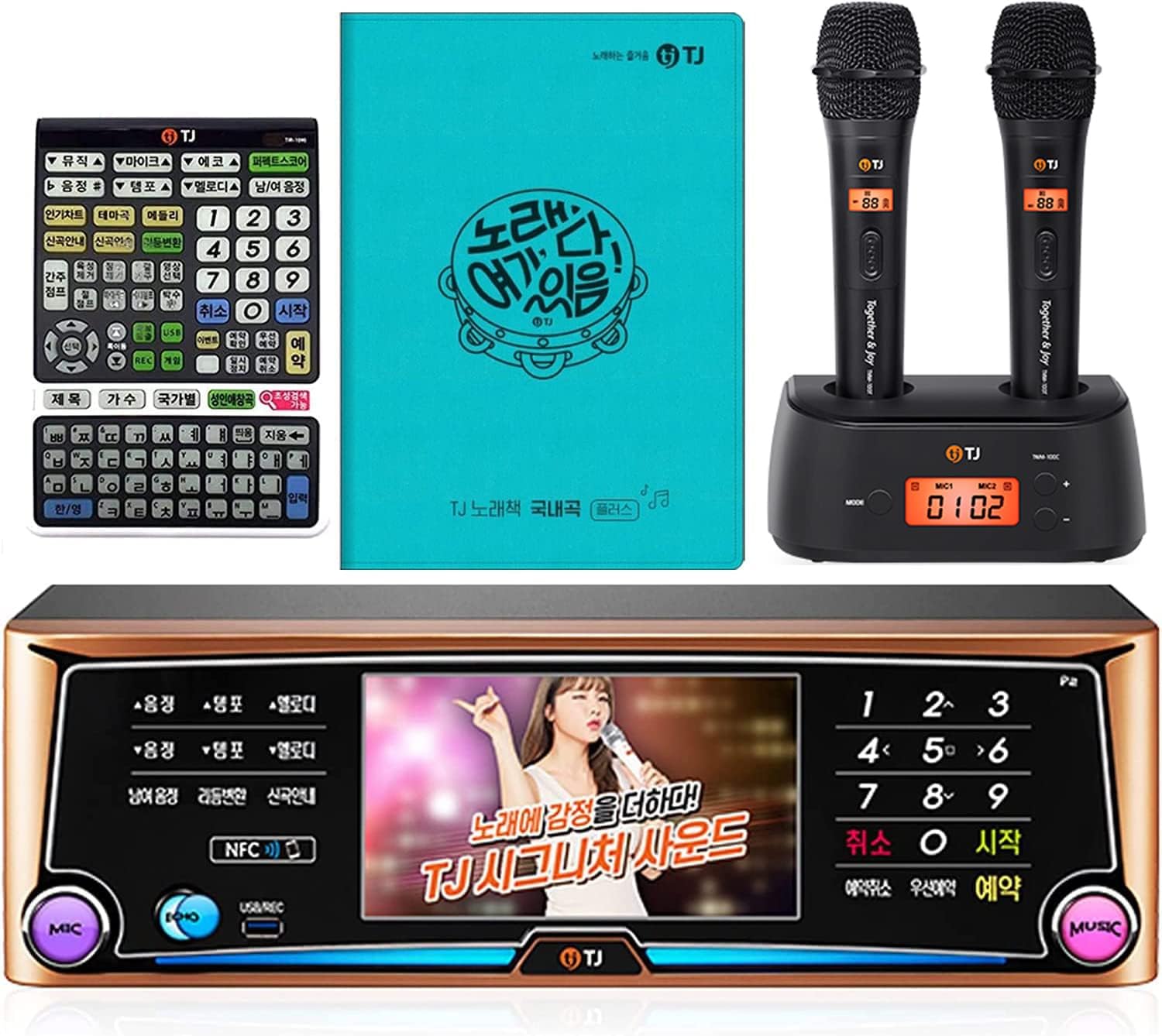 Amazon.com: TJ P2 Karaoke Machine Korean Karaoke Singing Machine 2TB ...