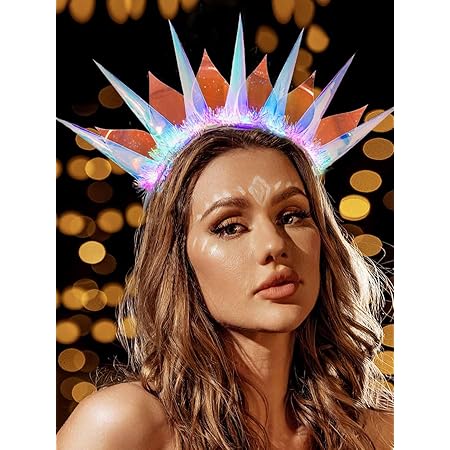 Amazon.com : Catery Light Up Headband LED Rave Headpiece Glowing Flash ...