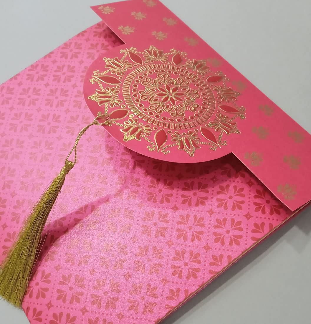 JIMIT CARD Designer Invitation Card With Motif Pattern (PackOf 50 ...