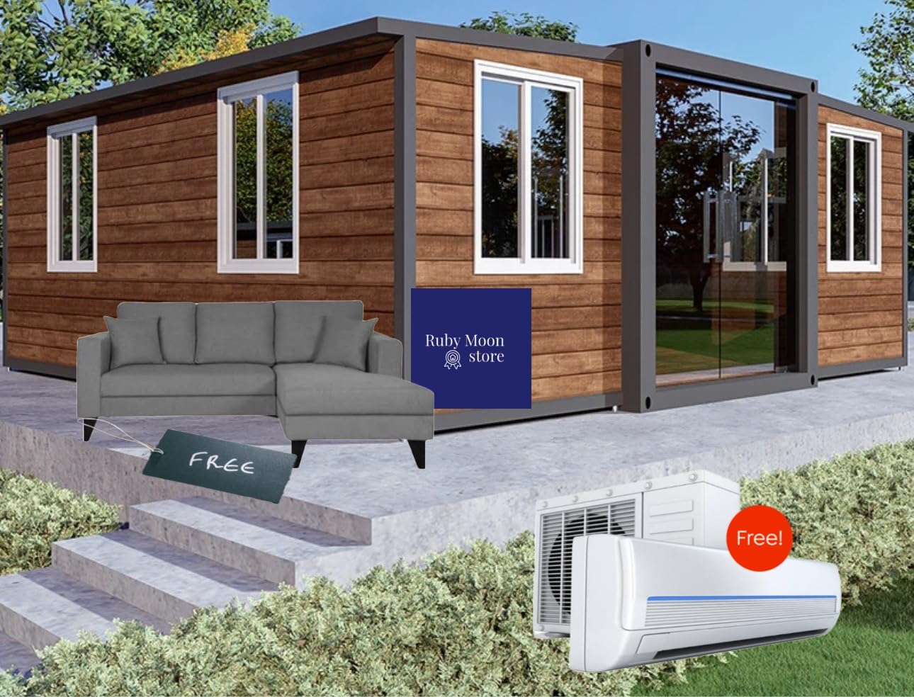 Amazon.com: Generic Modern Expandable 40FT Prefab Tiny House with ...