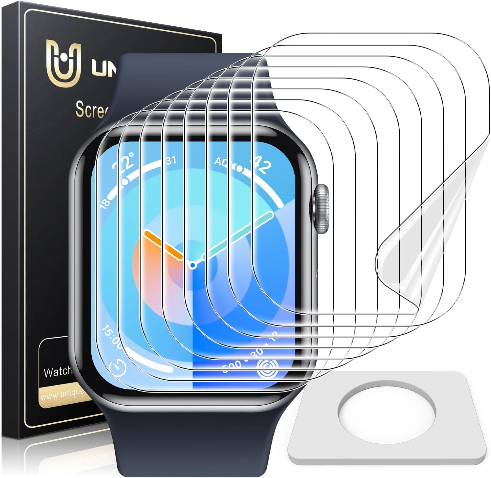 Amazon.com: MAGIC JOHN 2 Pack for Apple Watch Screen Protector 42mm ...