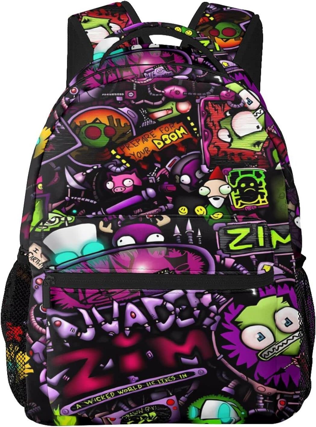 Amazon.com | Bioworld Invader Zim Gir & Bloaty 16" Reversible Backpack ...