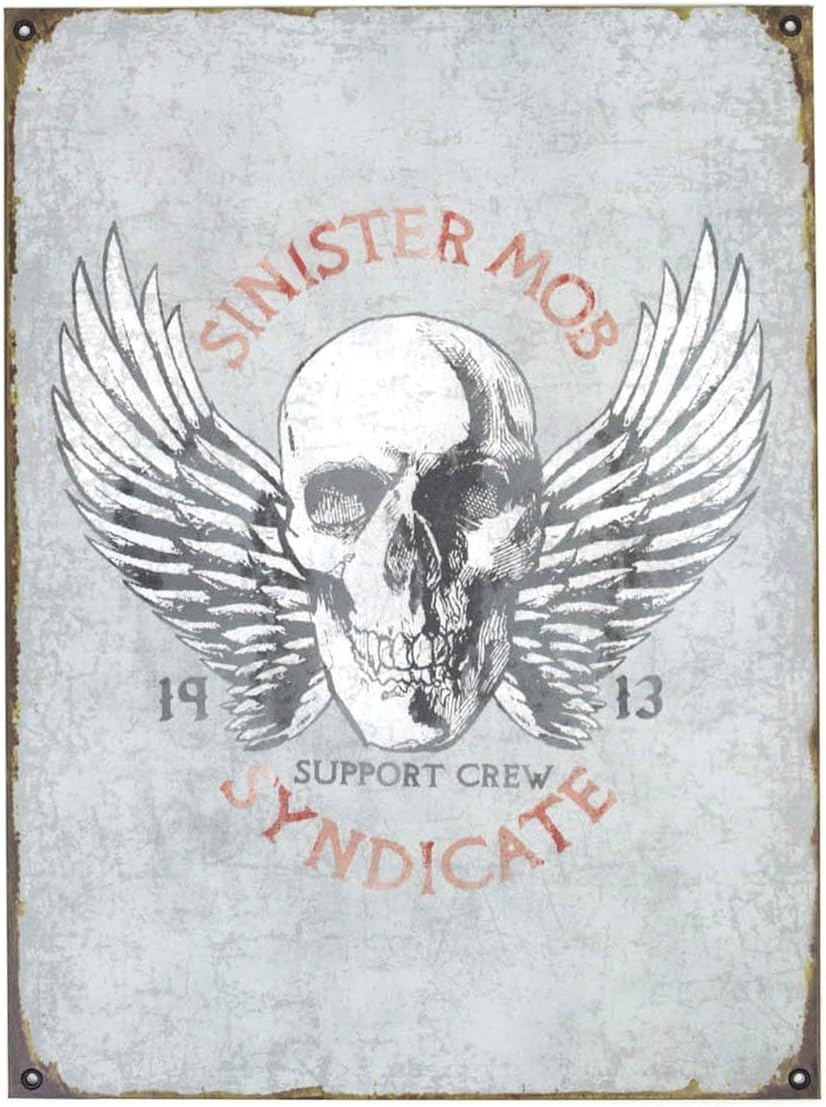 Amazon.com: The Devils Ride Sinister Mob Syndicate Metal Sign : Home ...