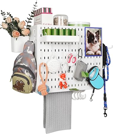 Amazon.com: Pet Supply Storage Organizer Wall Mount Adjustable Metal ...