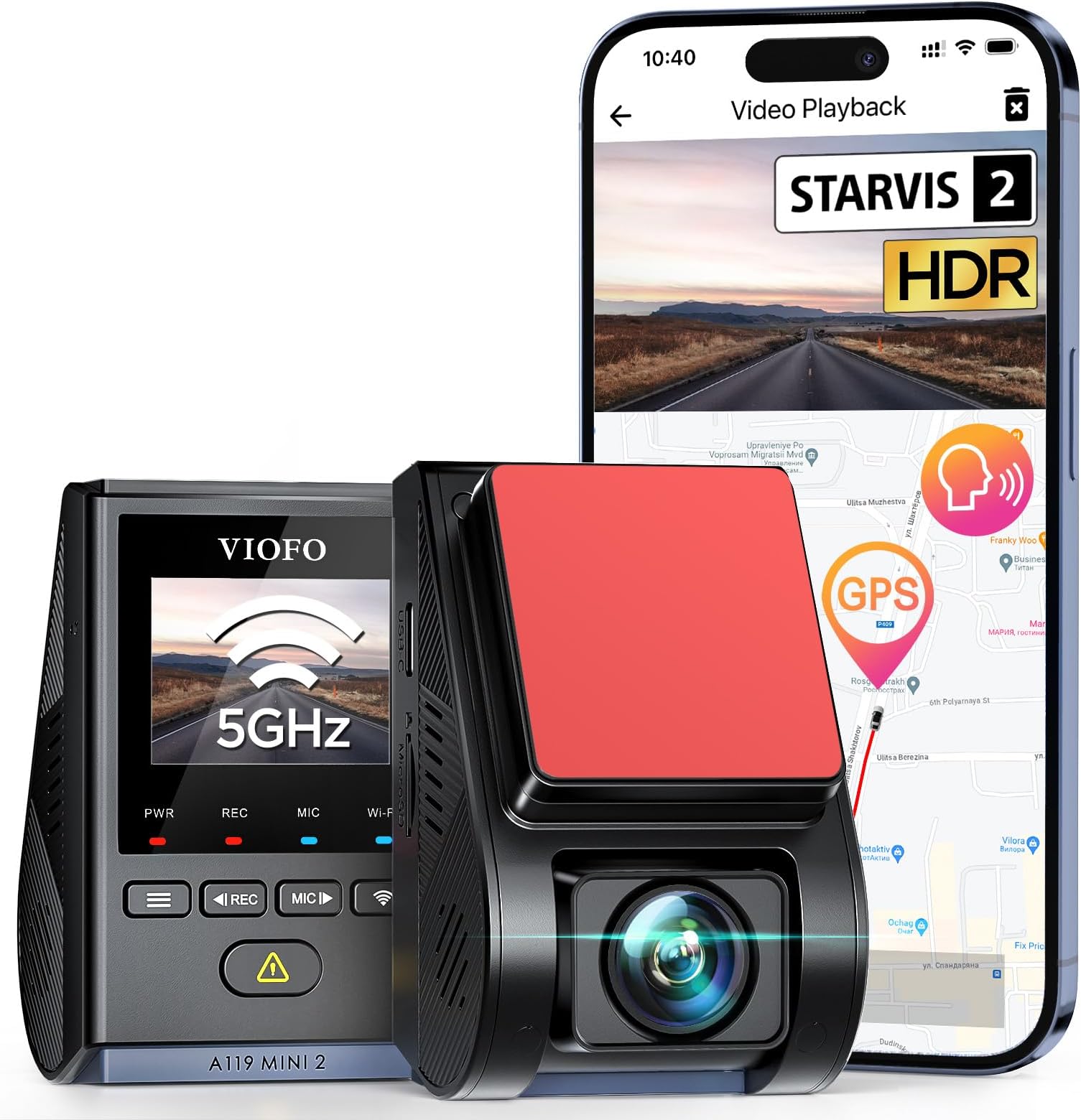 Amazon.com: VIOFO VS1 Mini Dash Cam, 1440P/2K HDR Dashcam, STARVIS 2 ...