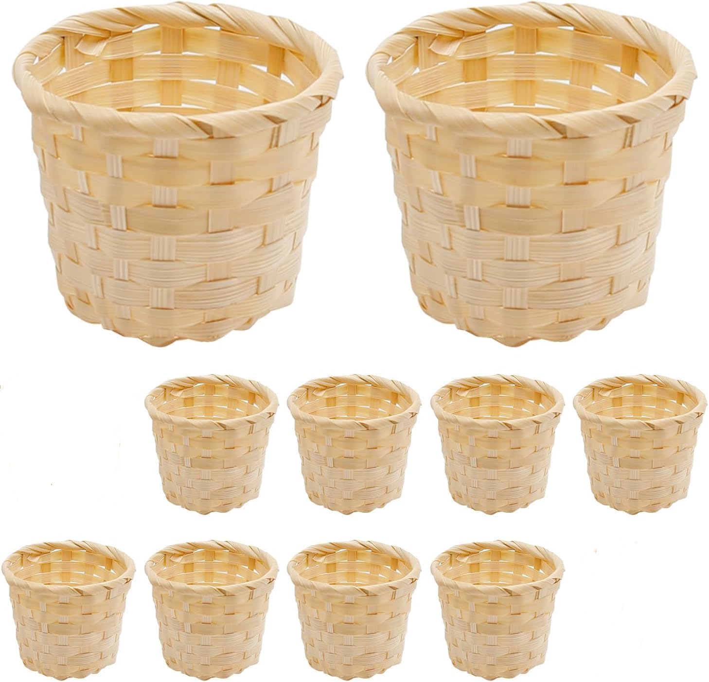 Amazon.com: 10PCS Mini Woven Baskets Miniature Flower Basket Mini ...