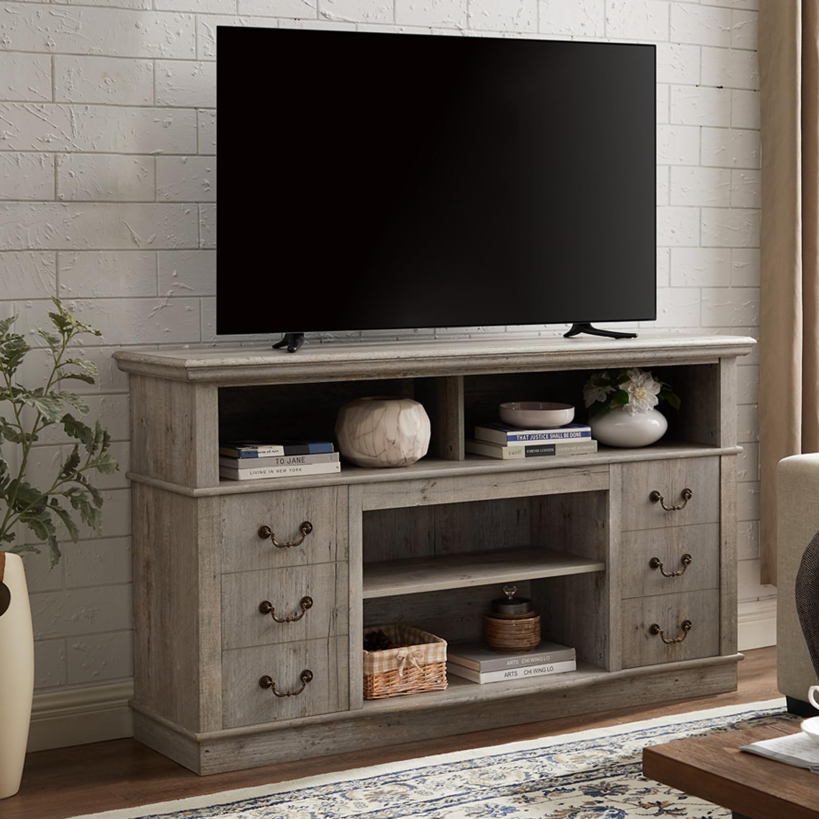 Amazon.com: HMFULE 60" Entertainment Center for 60 65 Inch Television ...