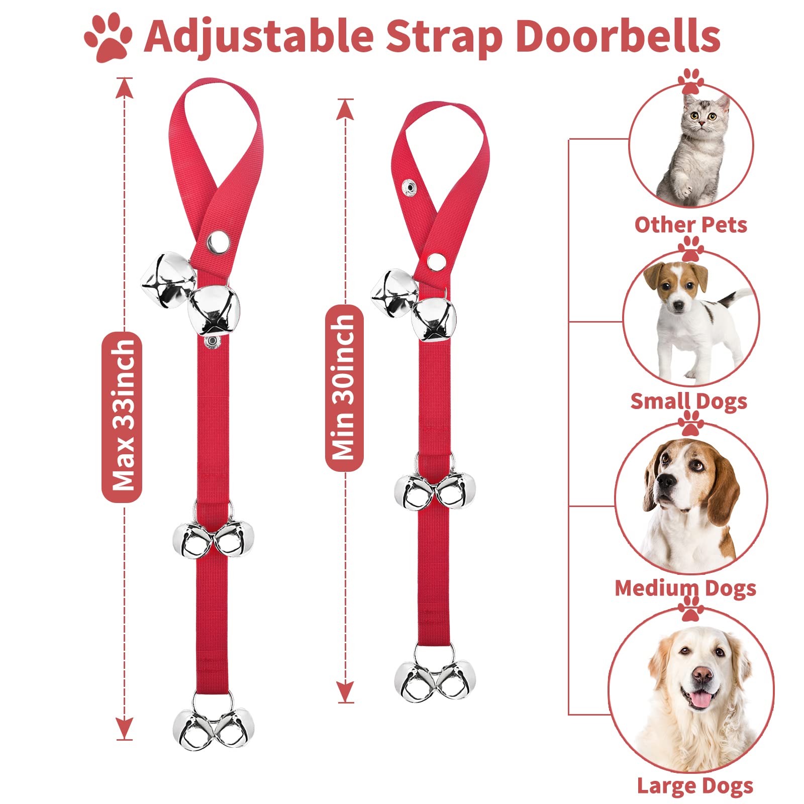 Pet Doorbell For Potty Training Dog Training Doorbells - 2 Pack Pet ...