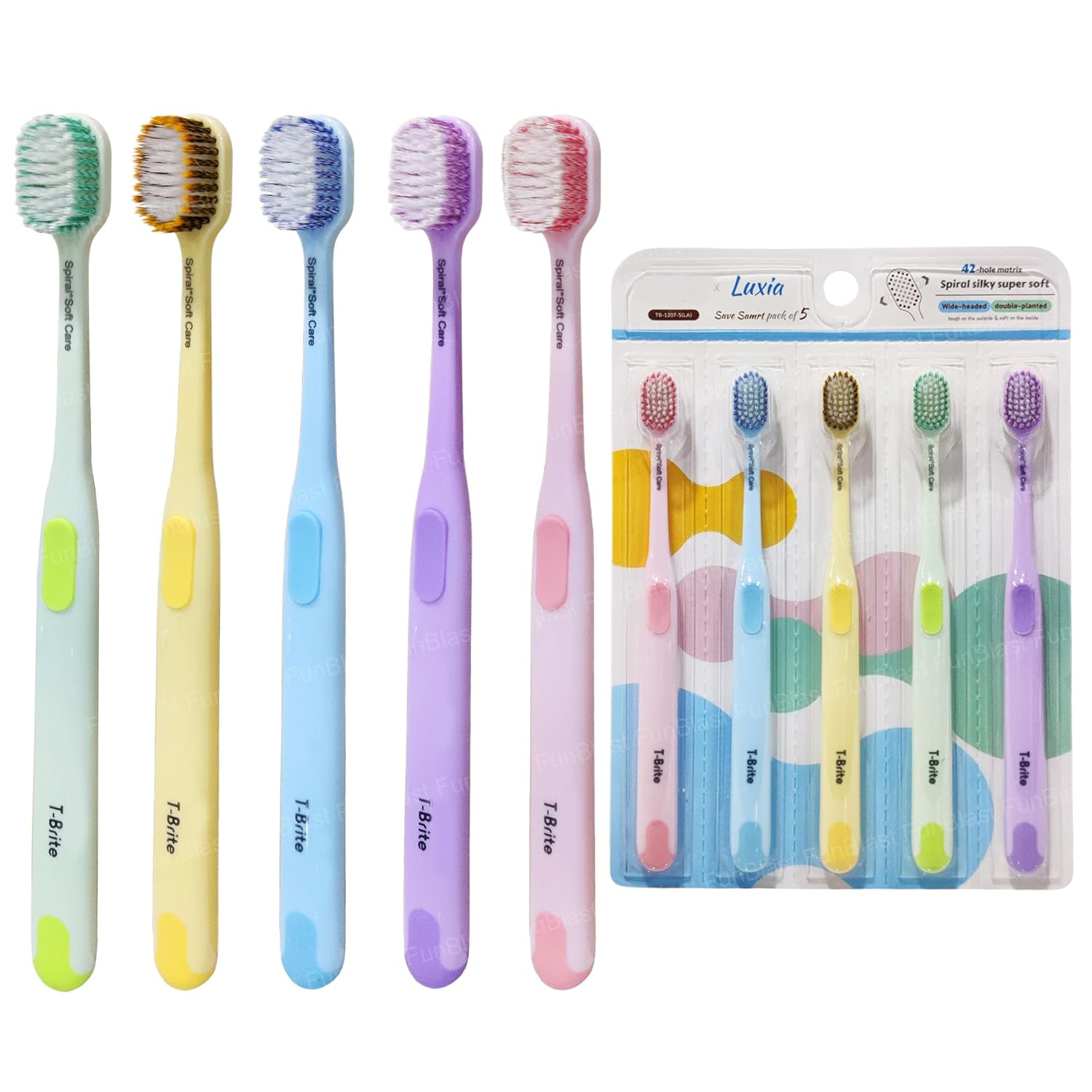 Buy FunBlast Tooth Brush Set - Pack of 5 Pcs Toothbrush for Kids ...