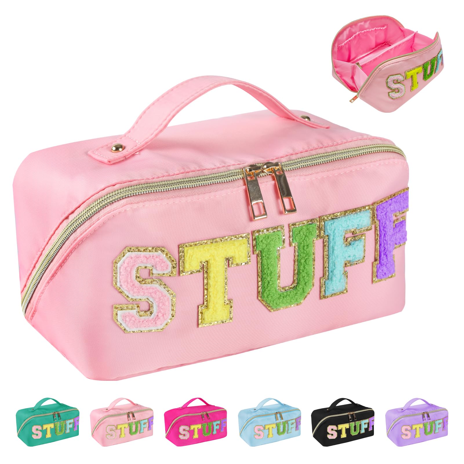 Amazon.com: Huifen Stoney Clover Stuff Bag, Preppy Stuff Makeup Bag ...