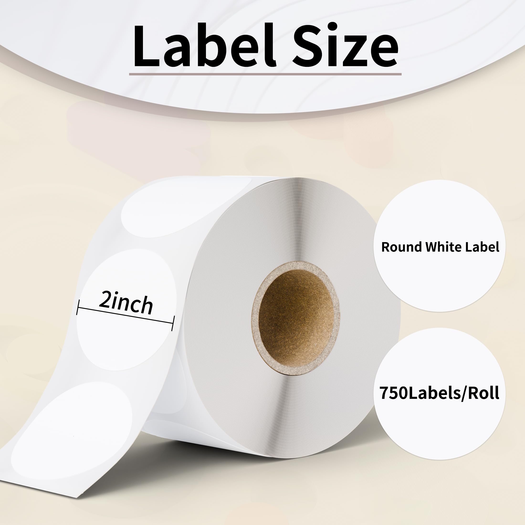 Snapklik.com : Round Labels 2 Inch, Self-Adhesive Stickers, Thermal ...